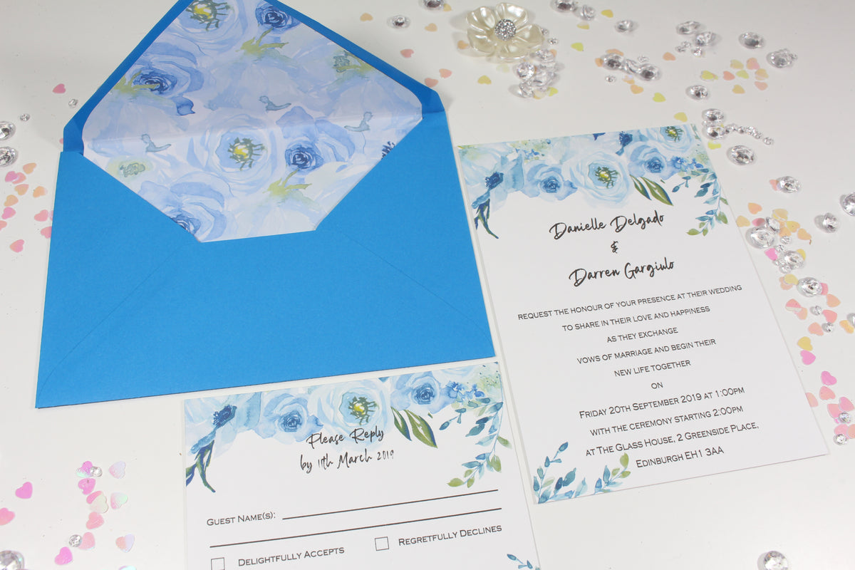 A6 Printed Wedding Invitations – Edinburgh Wedding Stationery